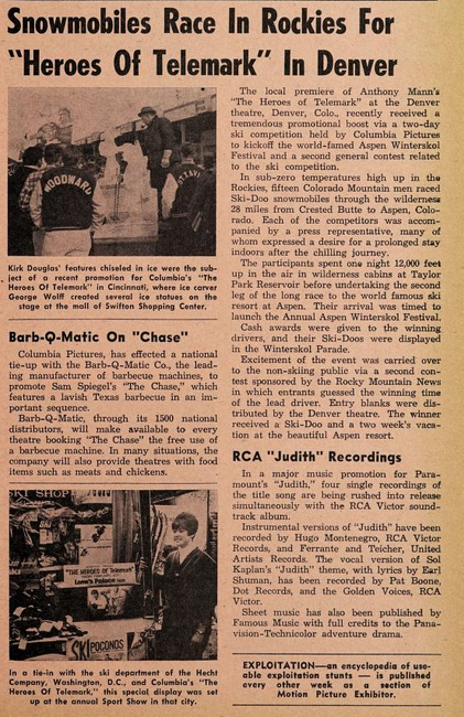 OUT OF THE PAST: PROMOTING "THE HEROES OF TELEMARK" (1966)